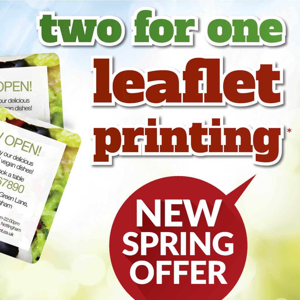 Two For One Leaflet and Poster Offer – Print Colchester